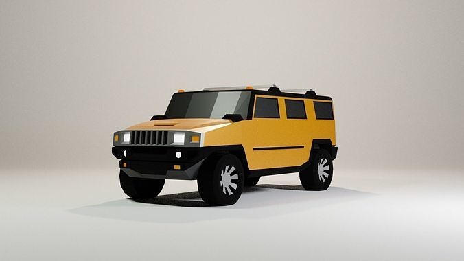 3D model Low Poly Hummer VR / AR / low-poly | CGTrader
