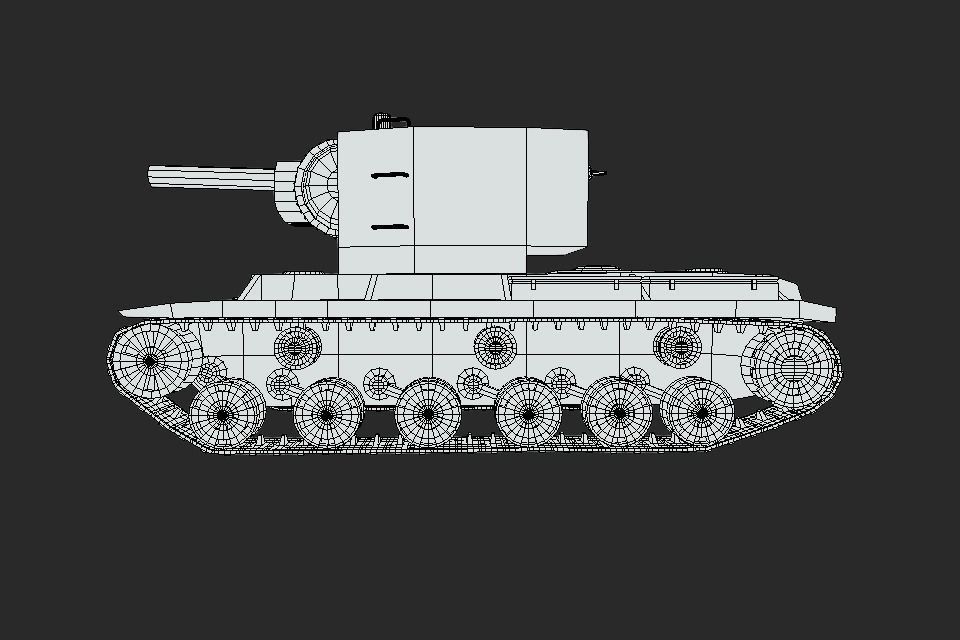 3D model Low Poly Cartoon KV 2 Tank VR / AR / low-poly | CGTrader