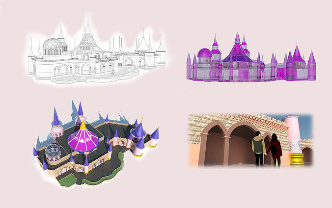 Fantasy magic castle 3D model | CGTrader