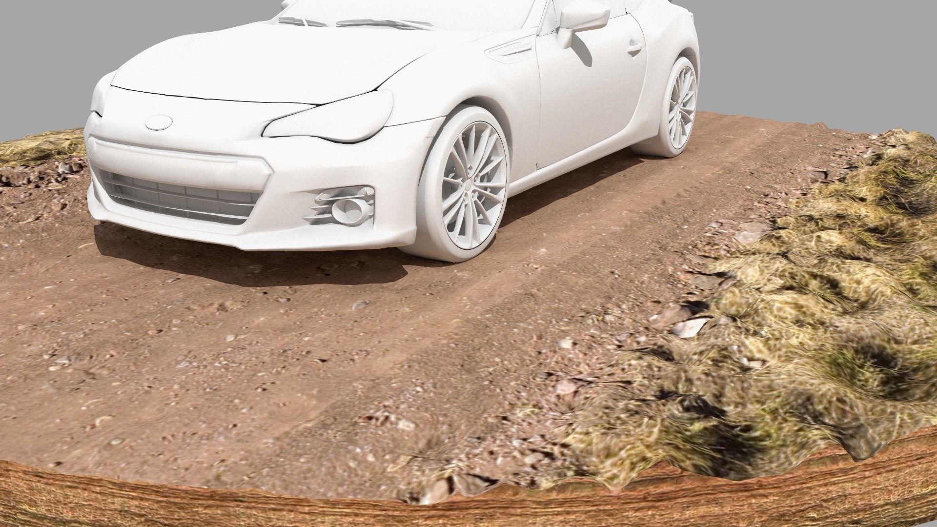 Dirt Road Vehicle Plinth 3D model | CGTrader