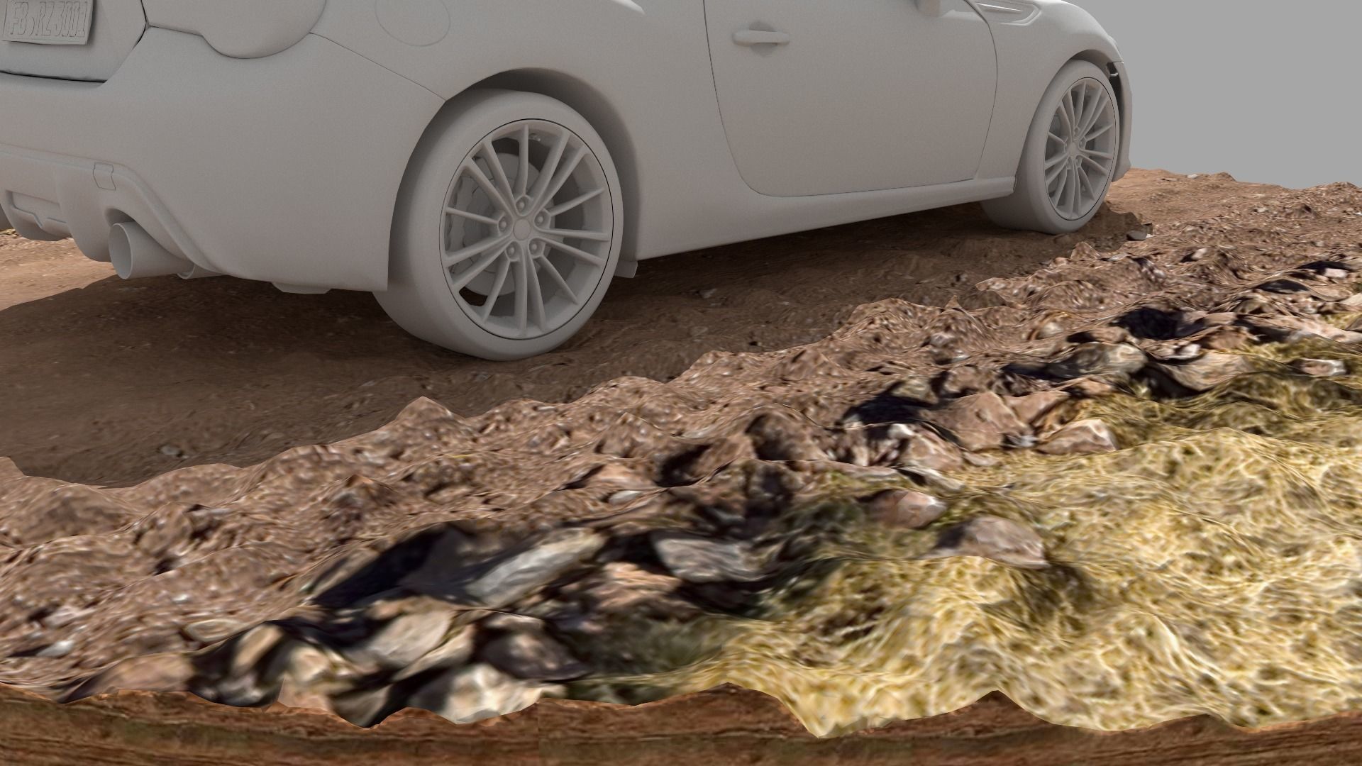 Dirt Road Vehicle Plinth 3D model | CGTrader