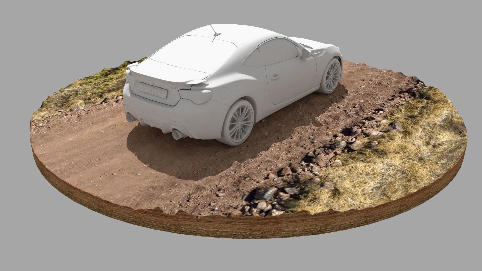 Dirt Road Vehicle Plinth 3D model | CGTrader