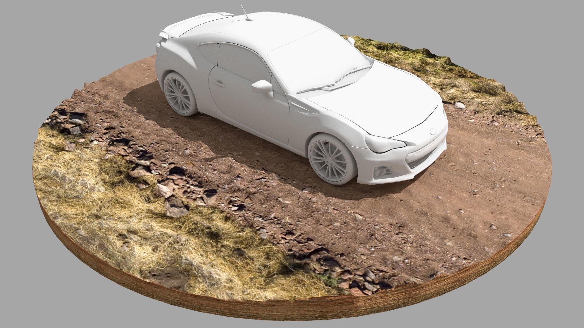 Dirt Road Vehicle Plinth 3D model | CGTrader