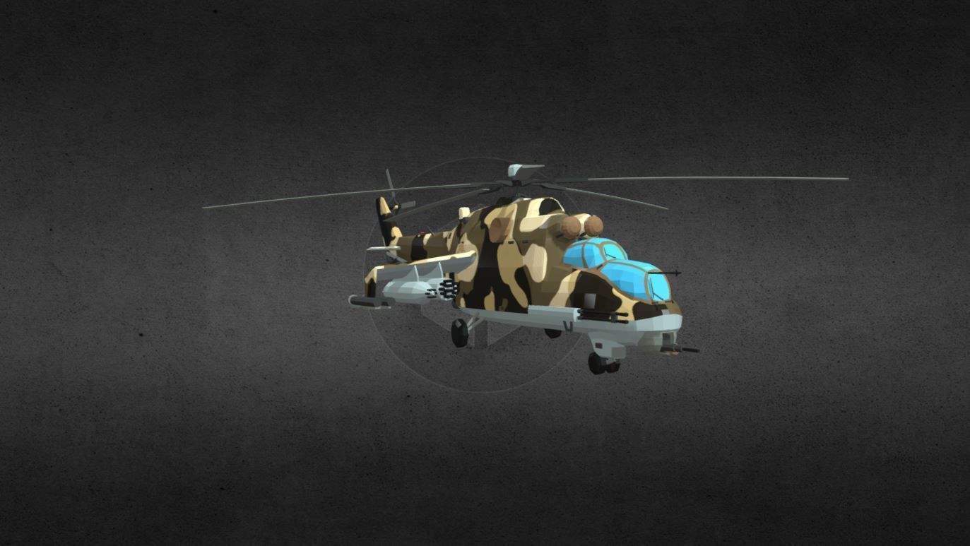 3D model Mi24P Chernobyl VR / AR / low-poly | CGTrader