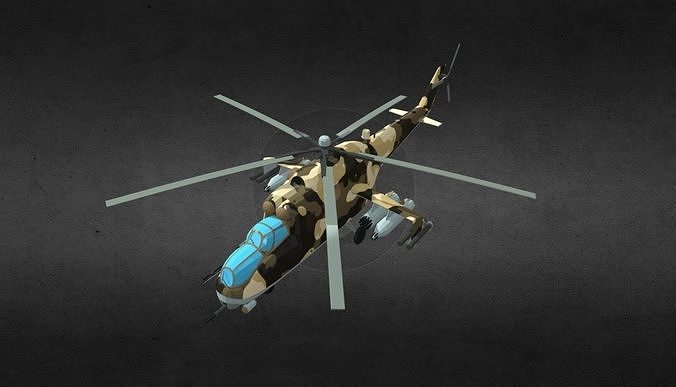 3D model Mi24P Chernobyl VR / AR / low-poly | CGTrader