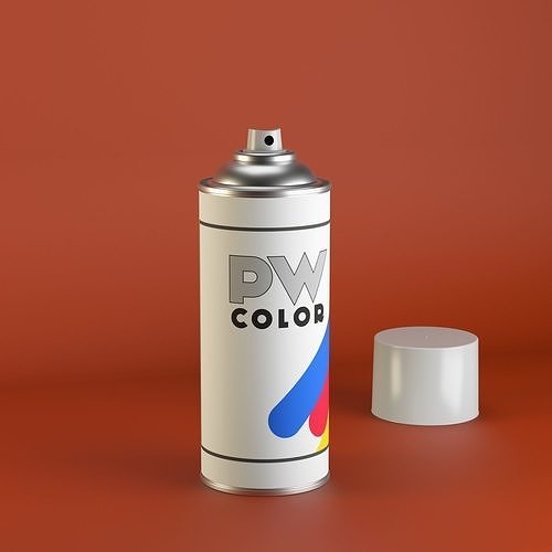Spraycan dw color spray can mockup 3D model | CGTrader