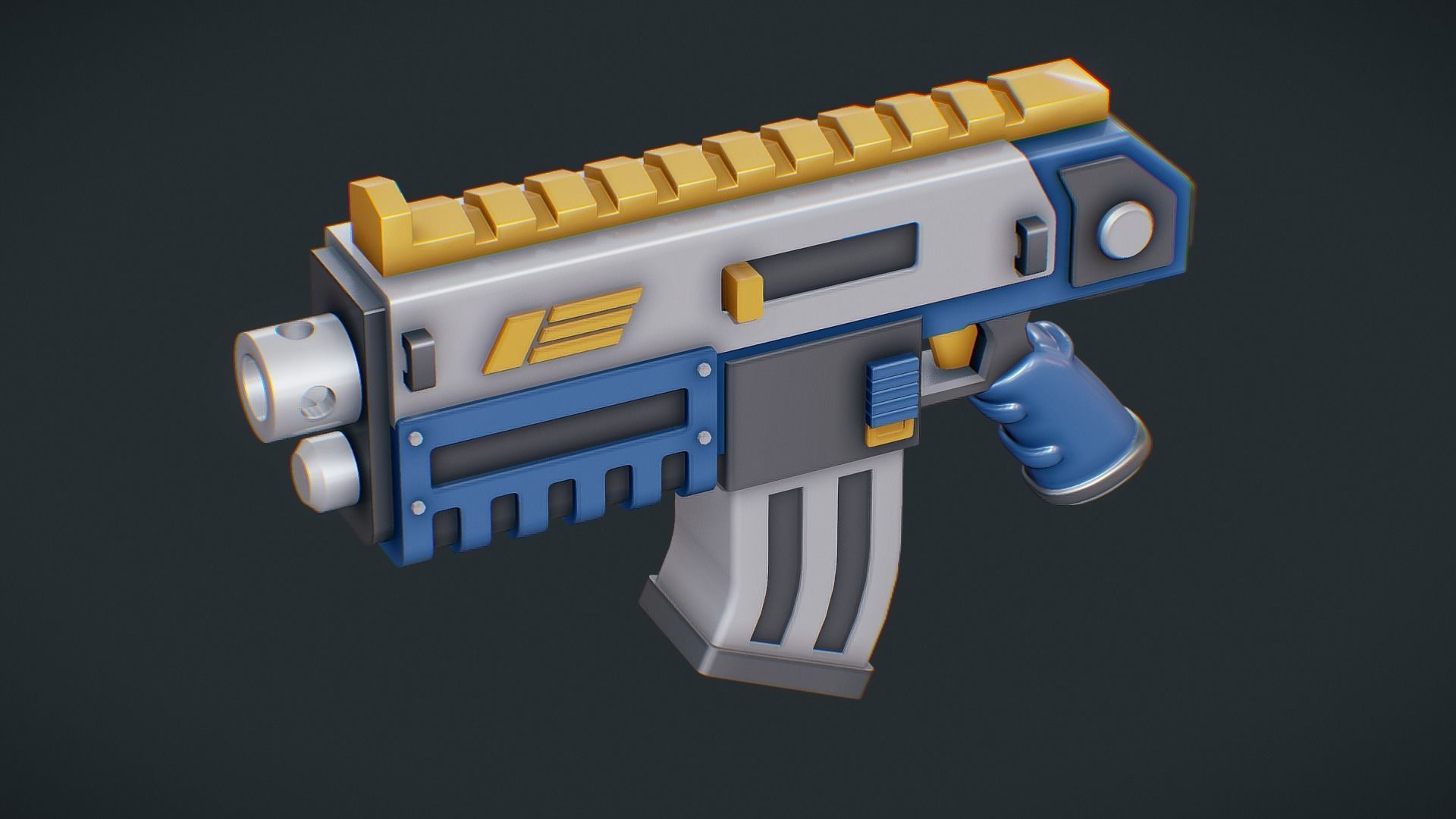 Simple Cartoon Assault Rifle 3D model | CGTrader