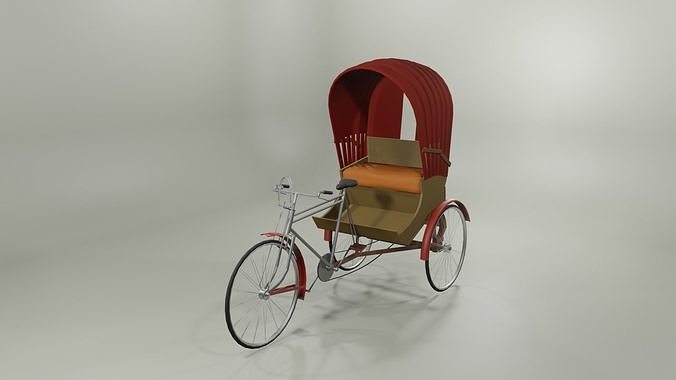 Bangladeshi Rickshaw free 3D model | CGTrader