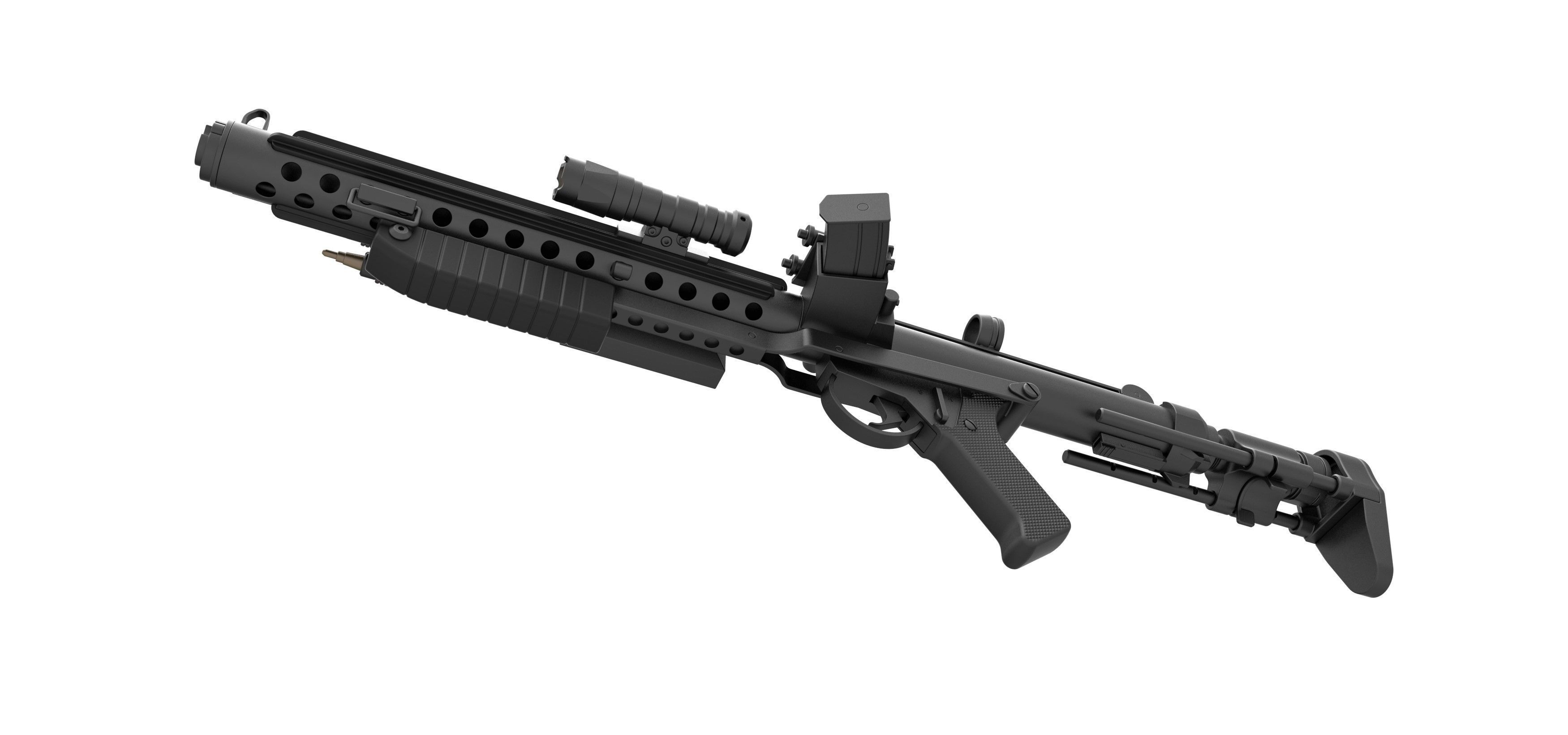 Mudtrooper Blaster rifle E-10 from Solo A Star Wars Story 2018 3D model ...