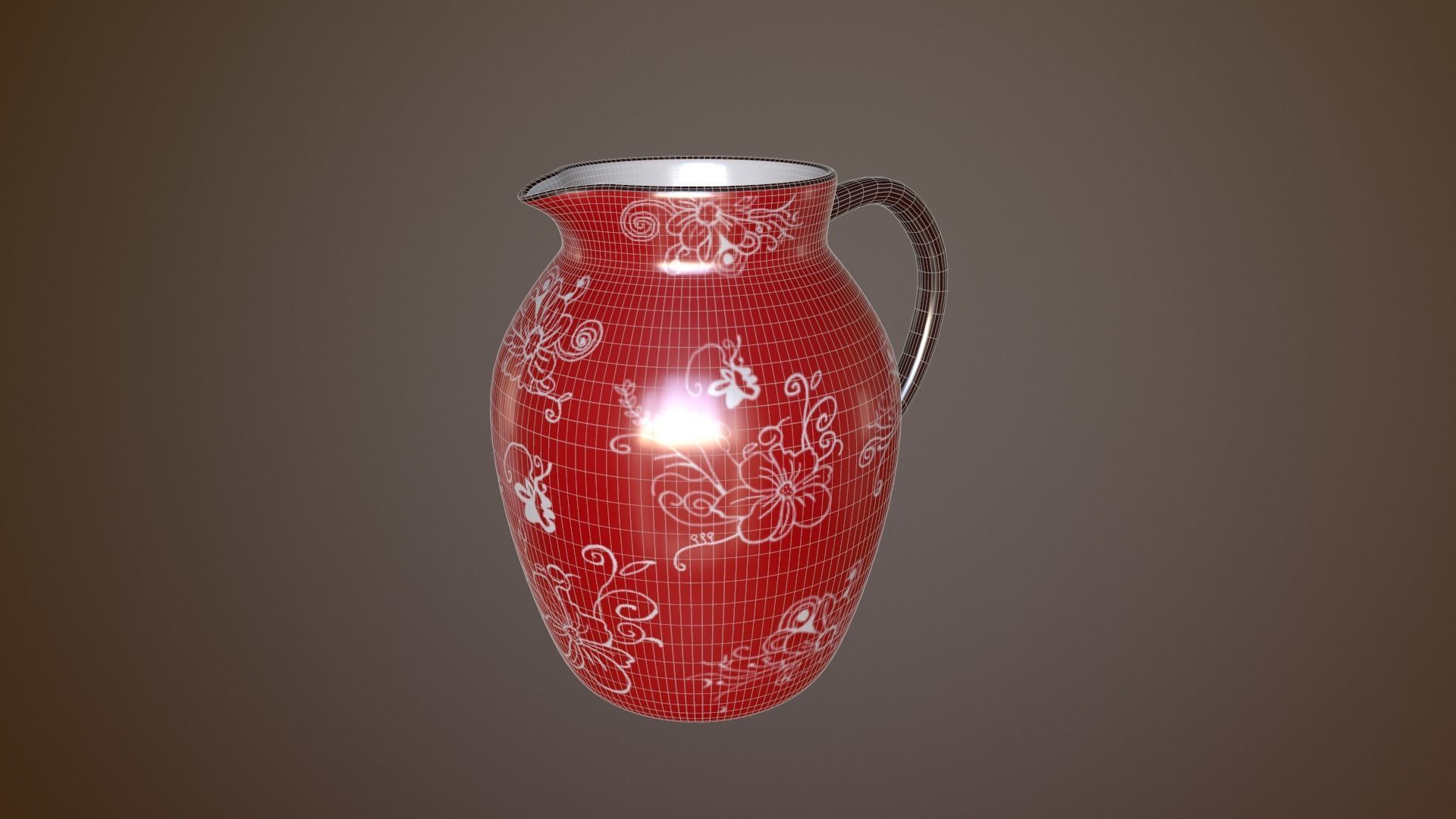 red water flagon 3D model | CGTrader