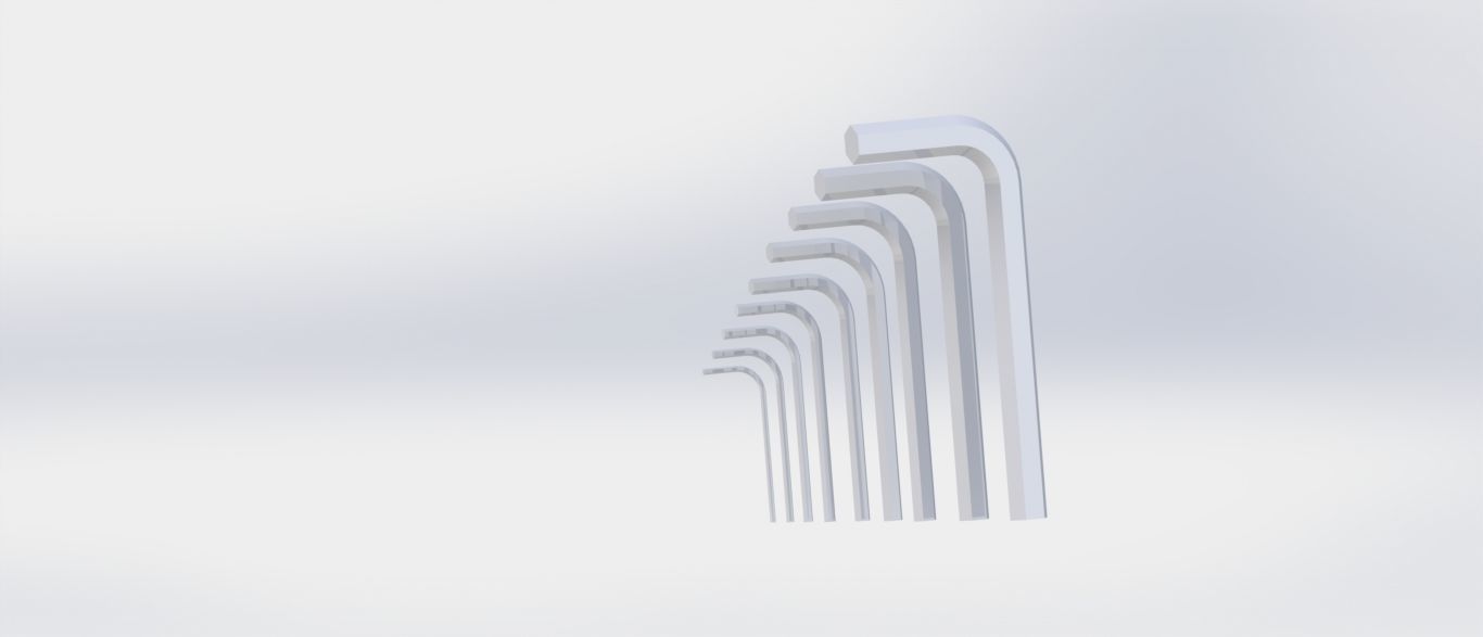 Allen Key Set free 3D model | CGTrader