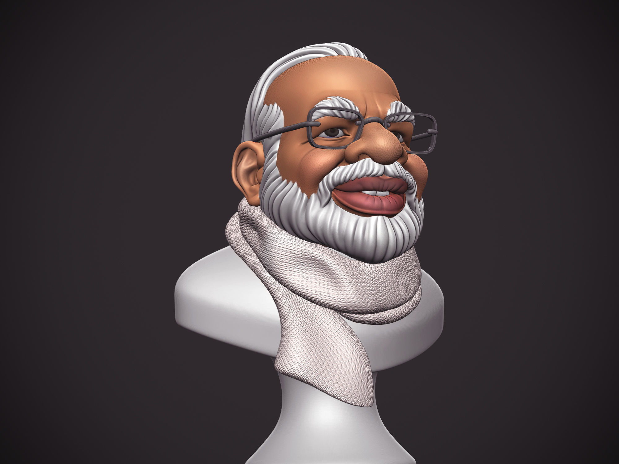 PM Modi Cartoon Bust 3D model 3D printable | CGTrader