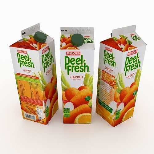 Juice box 3D model | CGTrader