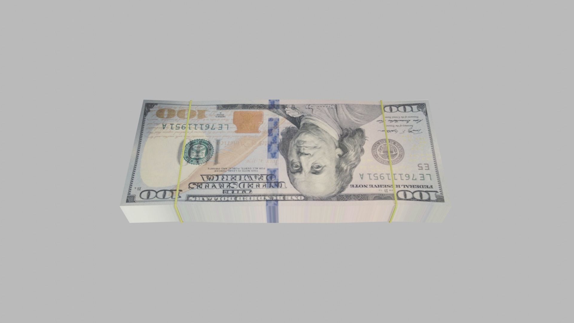 3D model 100 Dollar Bill Stack VR / AR / low-poly | CGTrader