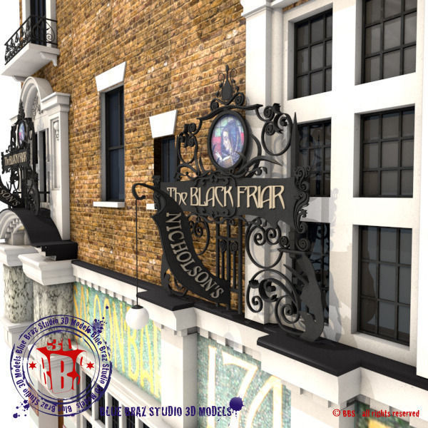 English Pub 3D model | CGTrader