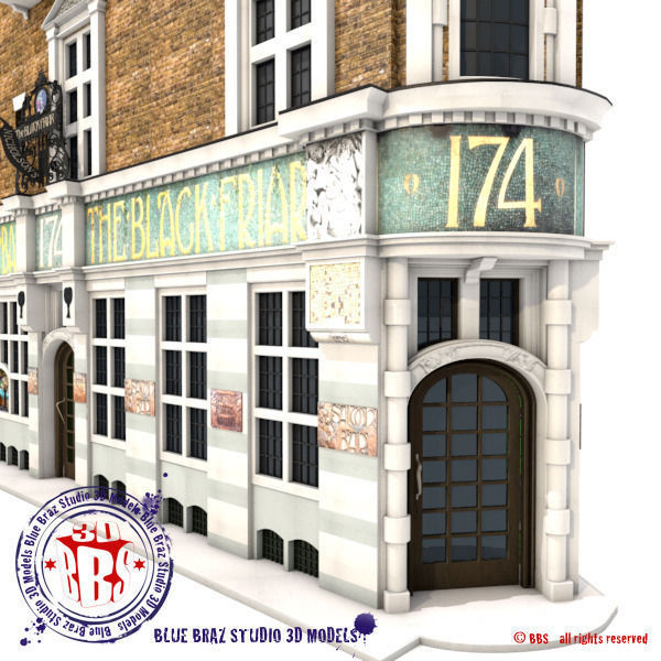 English Pub 3D model | CGTrader