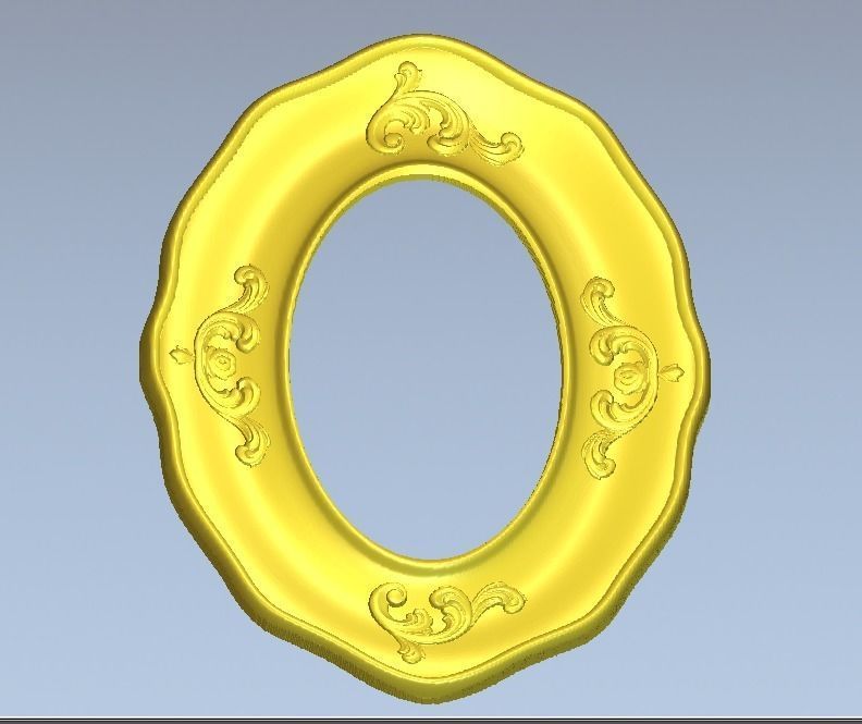 3D printable model Oval frame | CGTrader