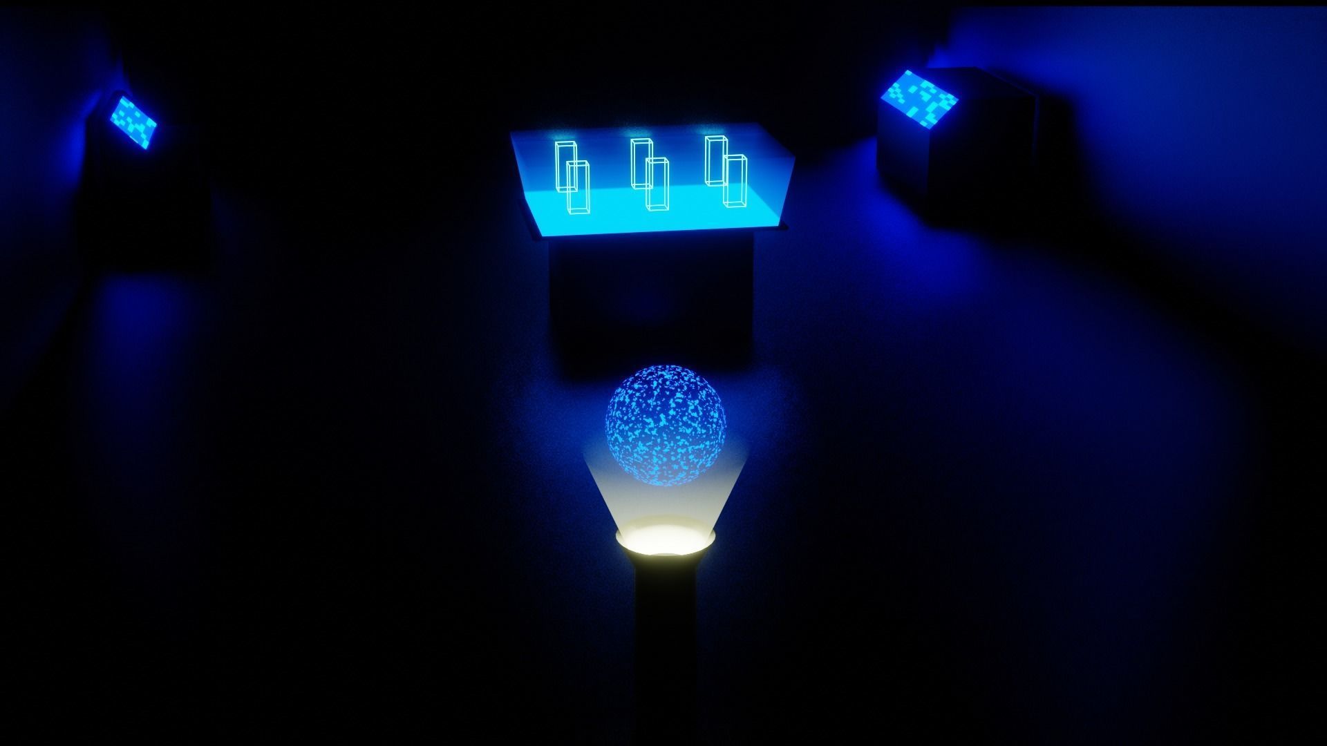 Simple Sci-fi Room 3D model animated | CGTrader