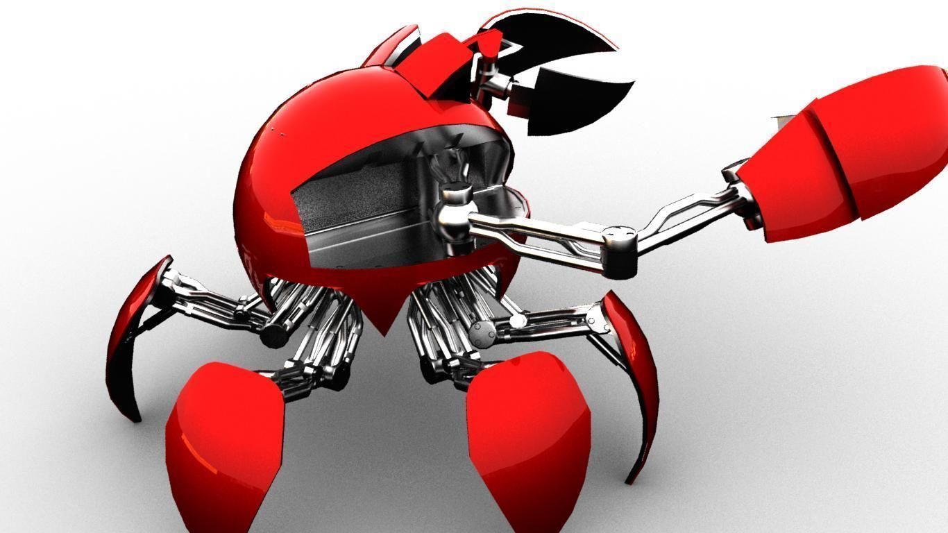 3D model Ball-crab transformer VB-2 VR / AR / low-poly rigged animated ...