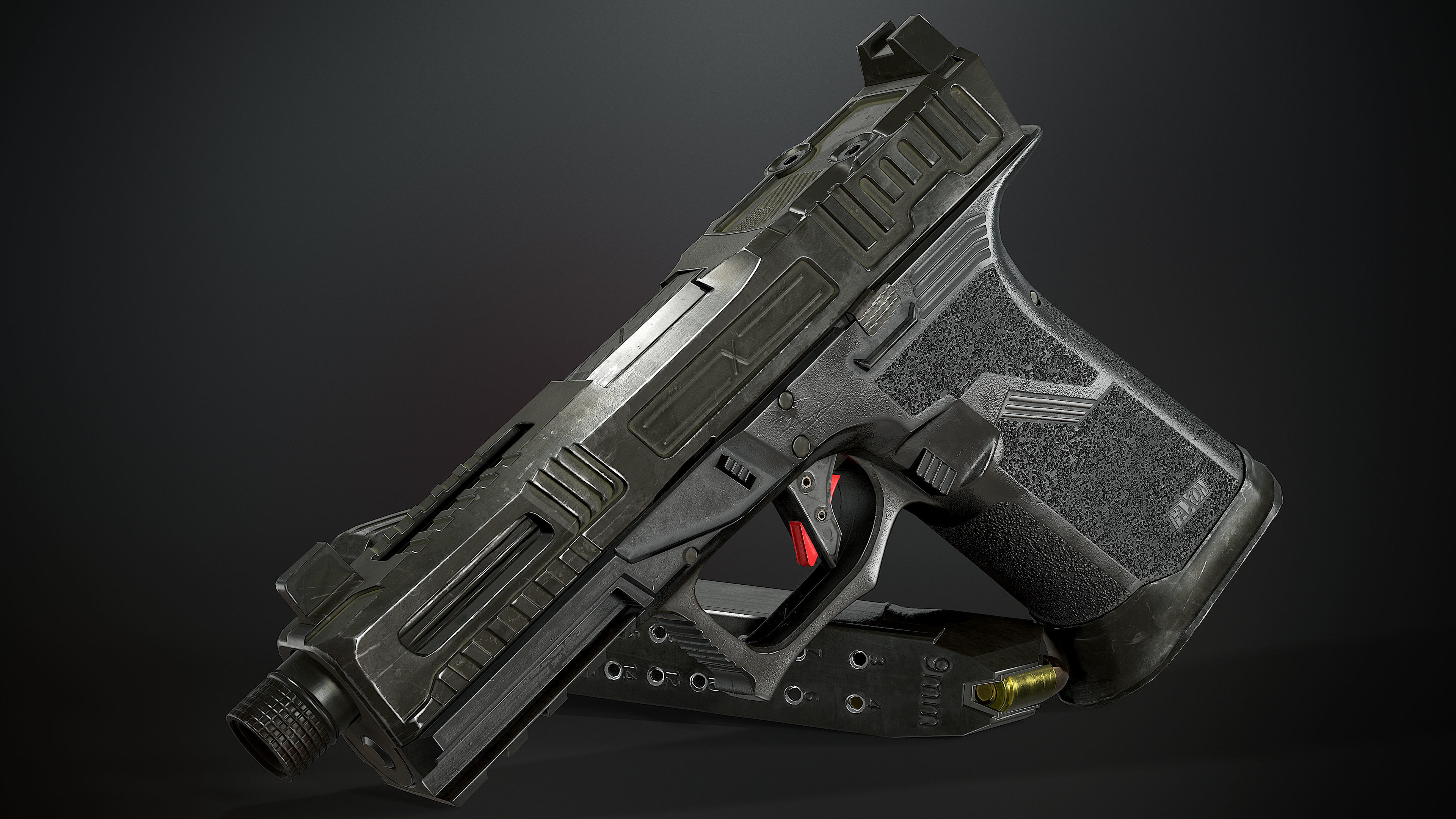 3D model Faxon FX-19 Hellfire VR / AR / low-poly | CGTrader