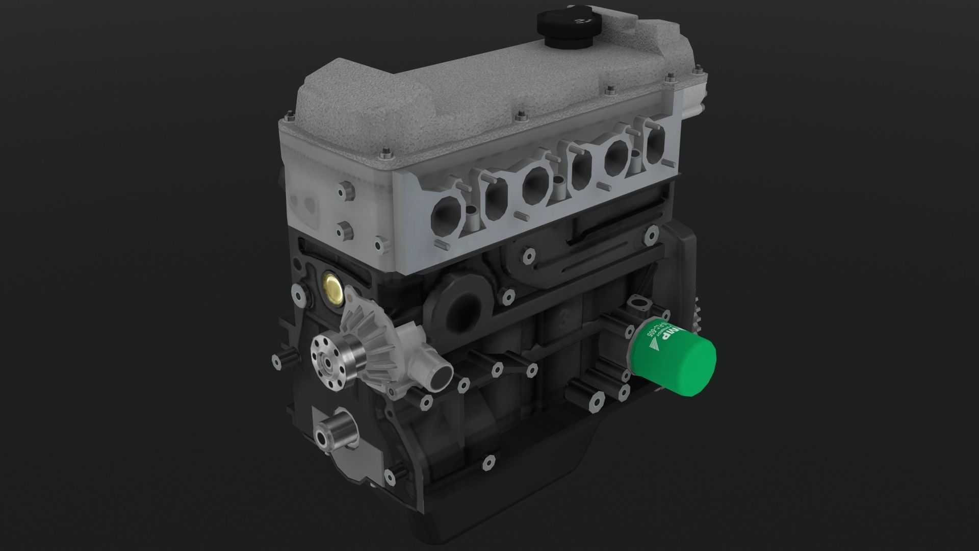 3D model Volkswagen Corrado VR6 12v engine VR / AR / low-poly | CGTrader