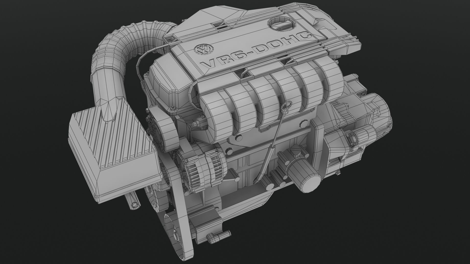 3D model Volkswagen Corrado VR6 12v engine VR / AR / low-poly | CGTrader