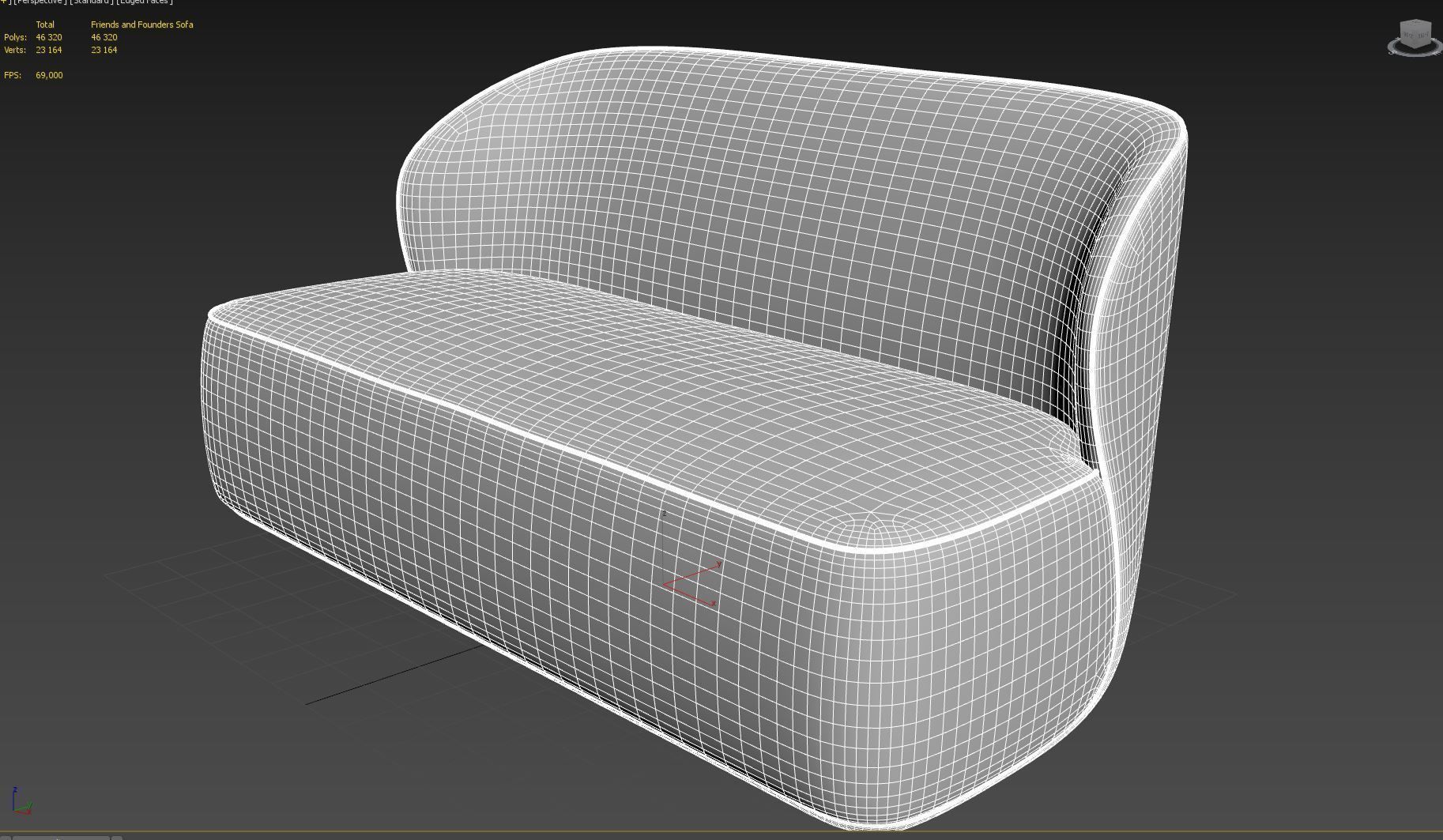 Friends and Founders Sofa 3D model | CGTrader