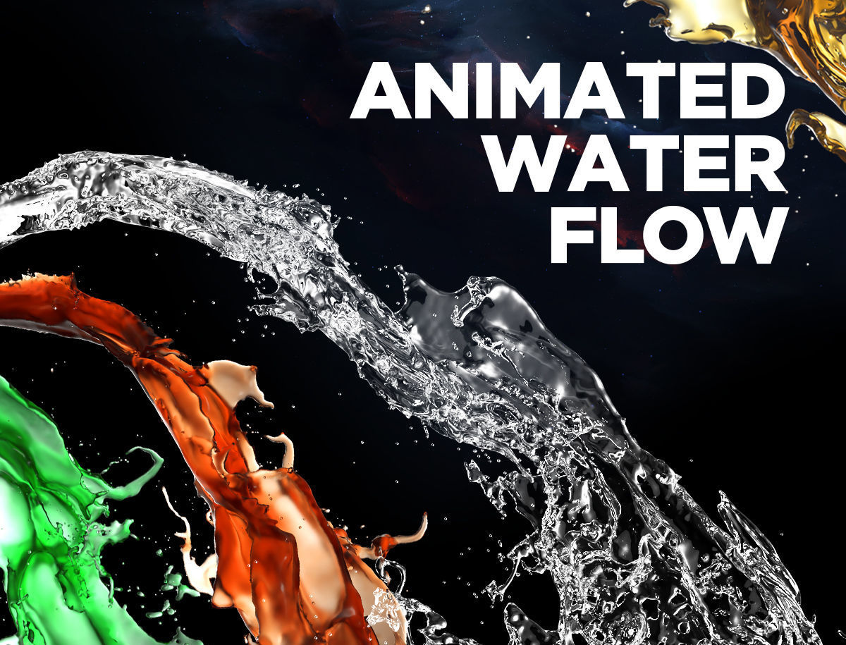 High quality realistically pouring 3d water flow - NO PLUGIN 3D model ...
