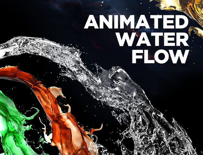 High quality realistically pouring 3d water flow - NO PLUGIN 3D model ...