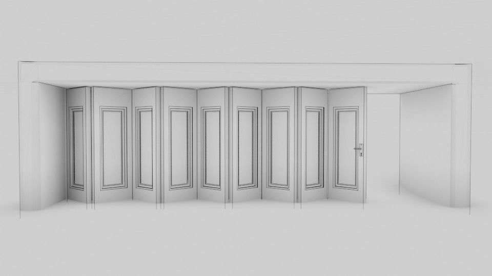 3D model Rigging multi-fold panel door VR / AR / low-poly | CGTrader