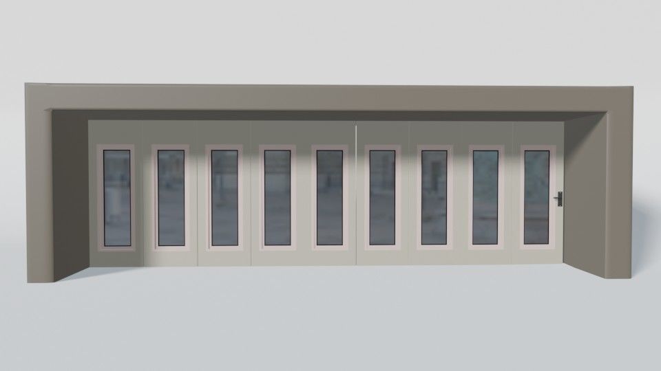 3D model Rigging multi-fold panel door VR / AR / low-poly | CGTrader