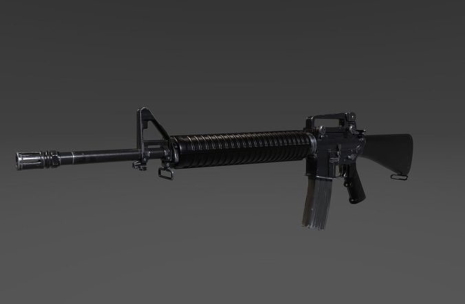 3D model M16 RIFLE VR / AR / low-poly | CGTrader