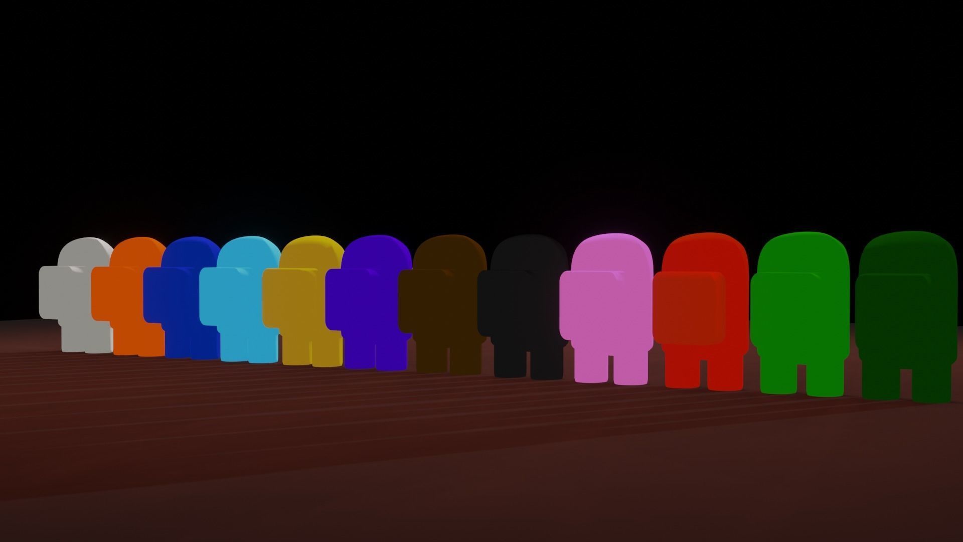 Among us characters RIG free VR / AR / low-poly 3D model animated ...