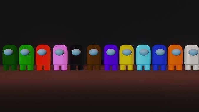 Among us characters RIG free VR / AR / low-poly 3D model animated ...