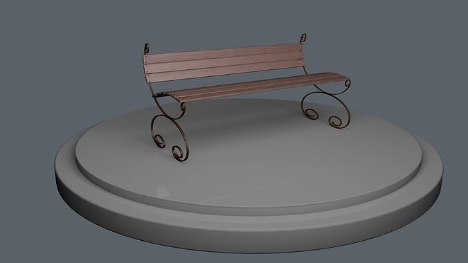 3D model Classic Vintage Russian style wooden bench with two 8k ...