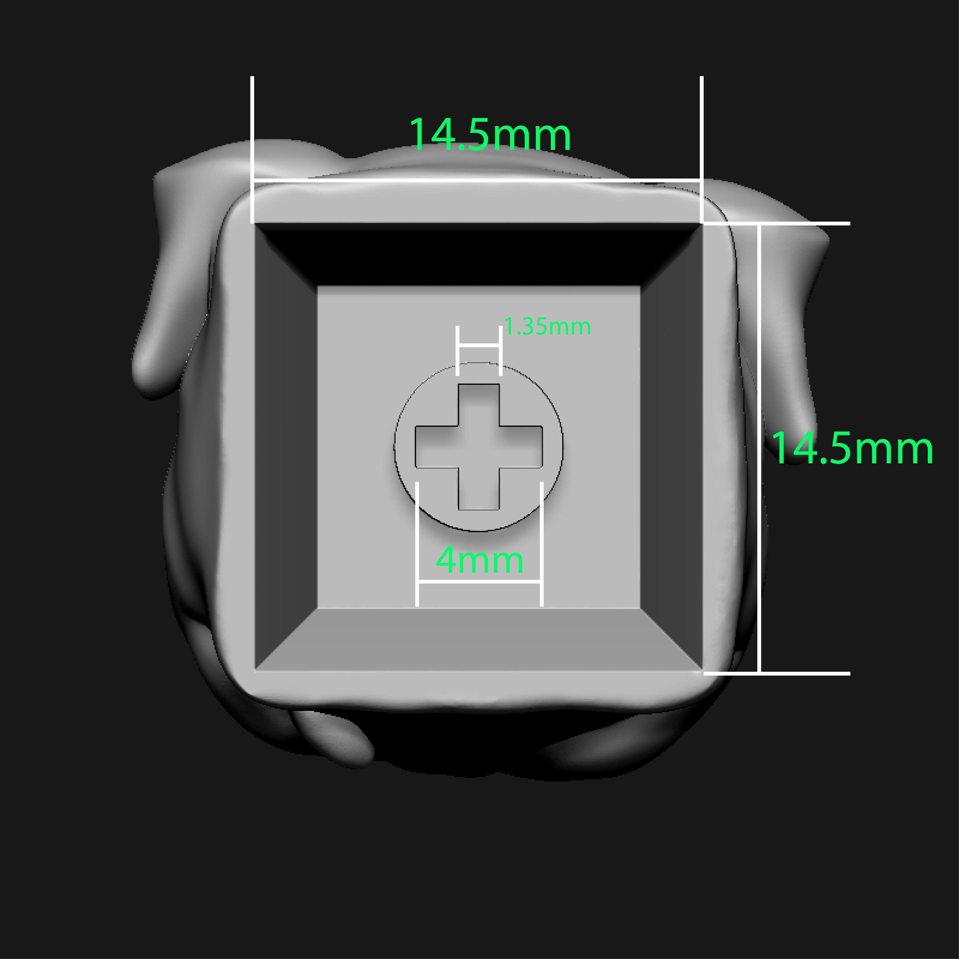 Pug Head Keycap 3D model 3D printable | CGTrader