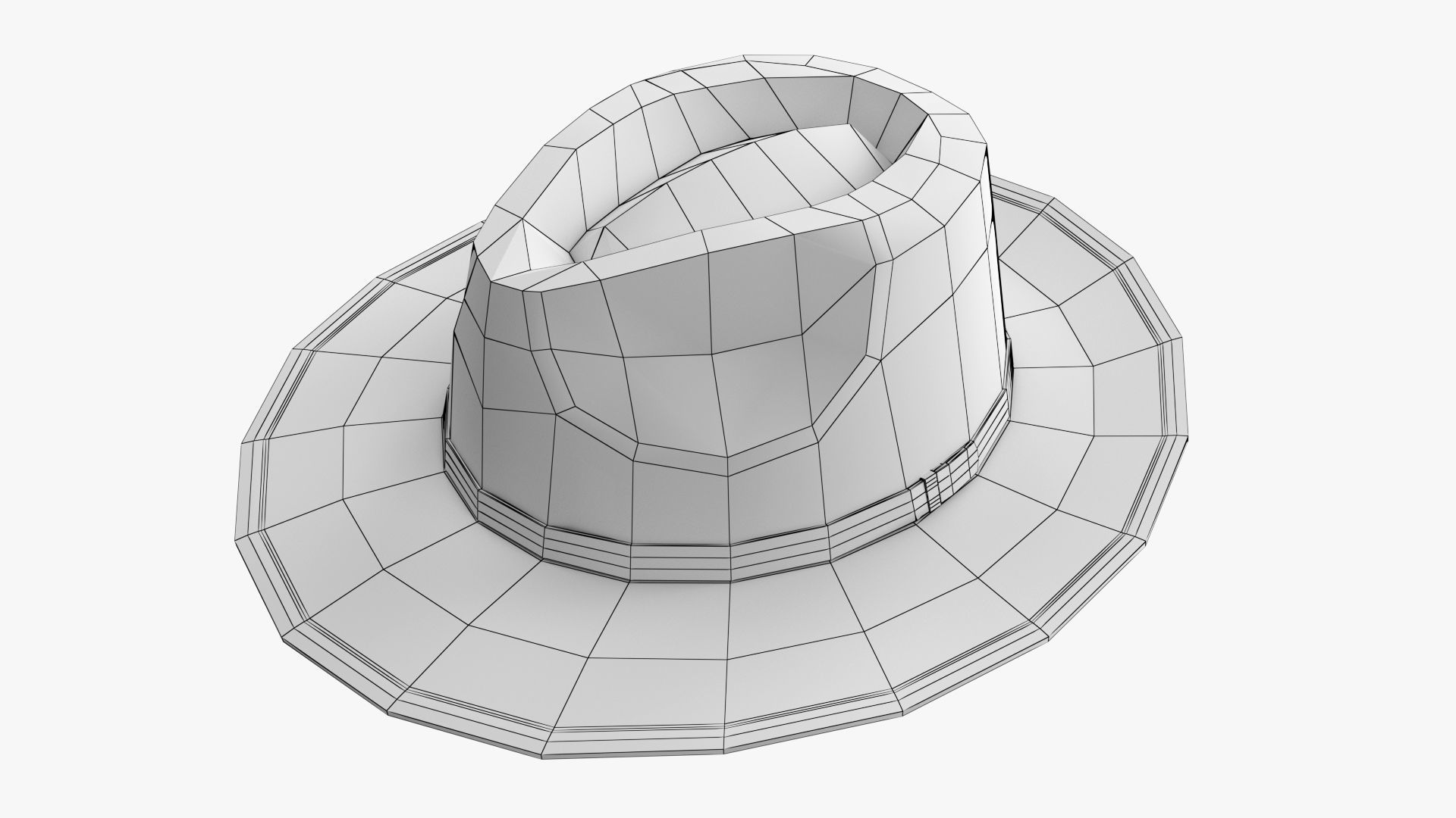 3D model Fedora Hat PBR VR / AR / low-poly | CGTrader