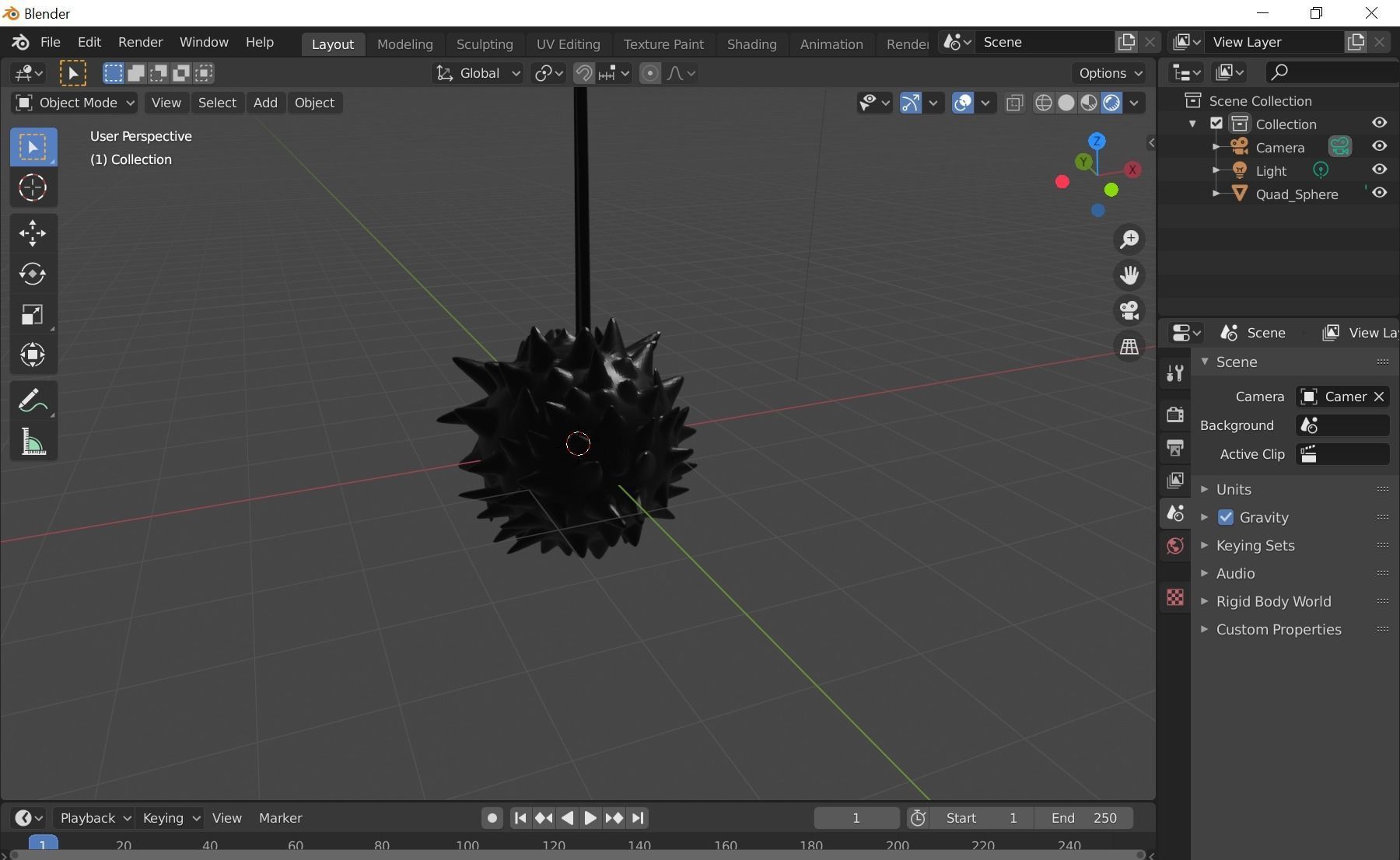Spiked ball on stick free 3D model | CGTrader