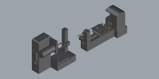 Horizontal Boring Machine 3D model | CGTrader