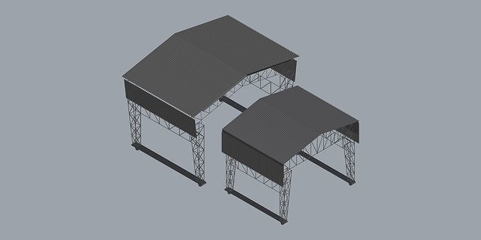 Movable Roof Facade 3D model | CGTrader