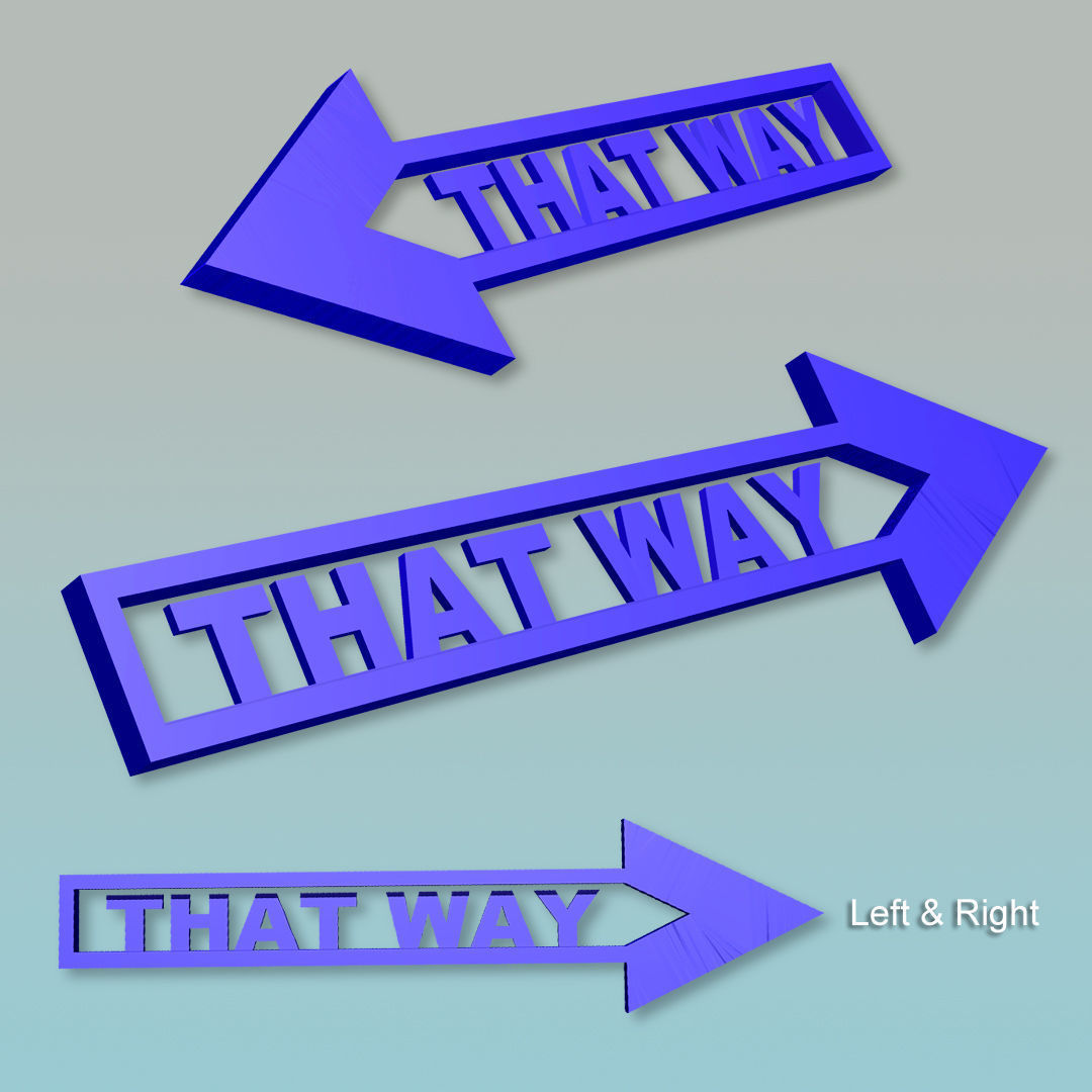 Arrow Directions free 3D model 3D printable | CGTrader