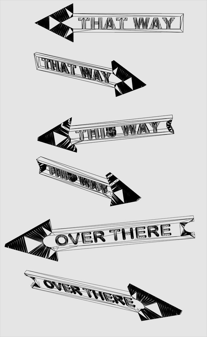 Arrow Directions free 3D model 3D printable | CGTrader