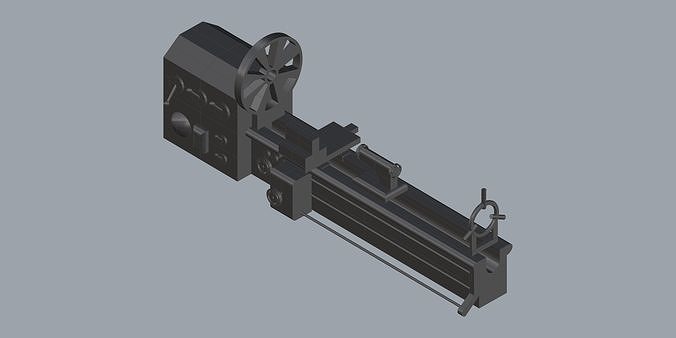 Roll Turning Lathe Machine 3D model | CGTrader