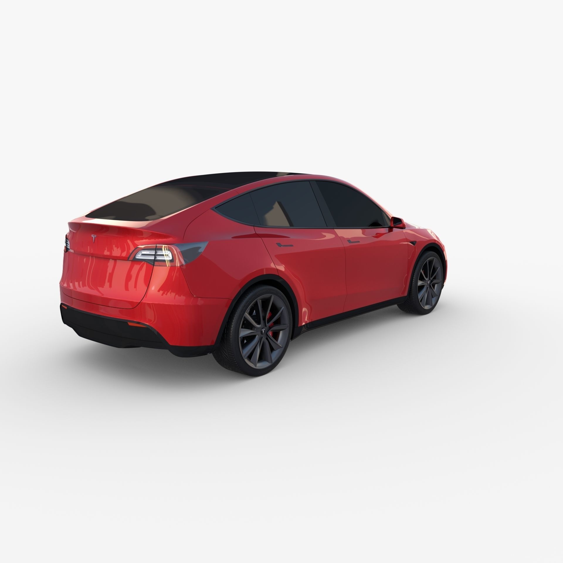 Tesla Model Y Red 3D model | CGTrader
