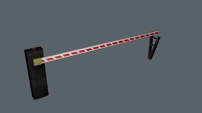 3D barrier gate model with 6k textures free VR / AR / low-poly 3D model ...