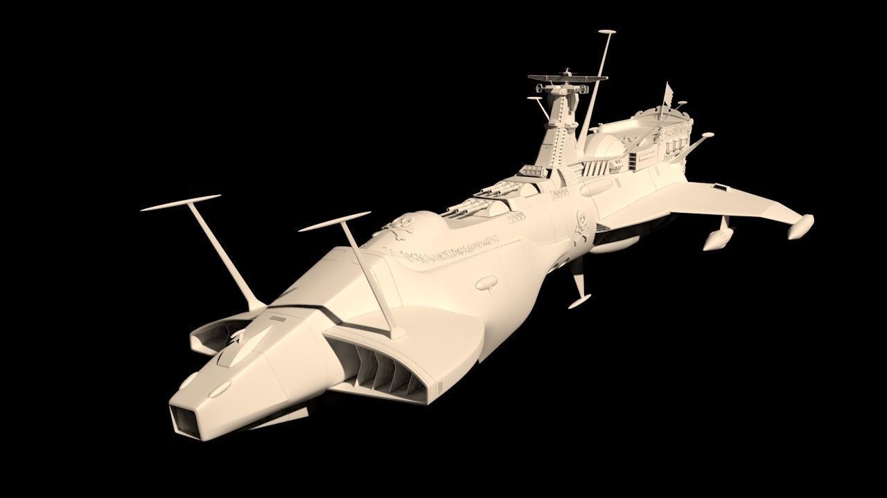 Arcadia Captain Harlock Spaceship 3D model | CGTrader