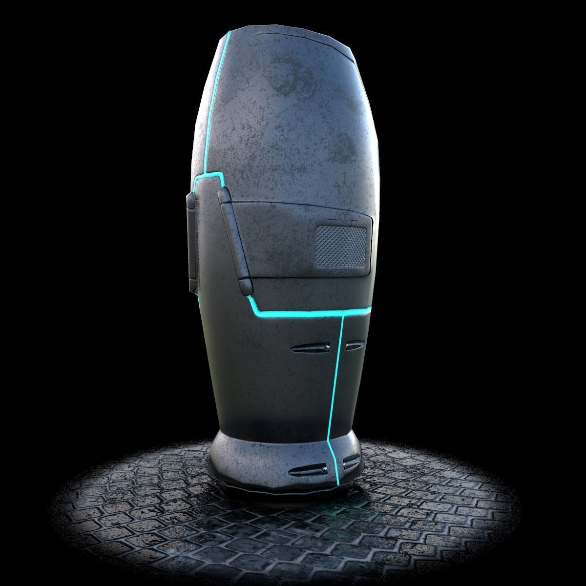 3D model Modern and Sci-fi Hydrant PBR lowpoly model VR / AR / low-poly ...