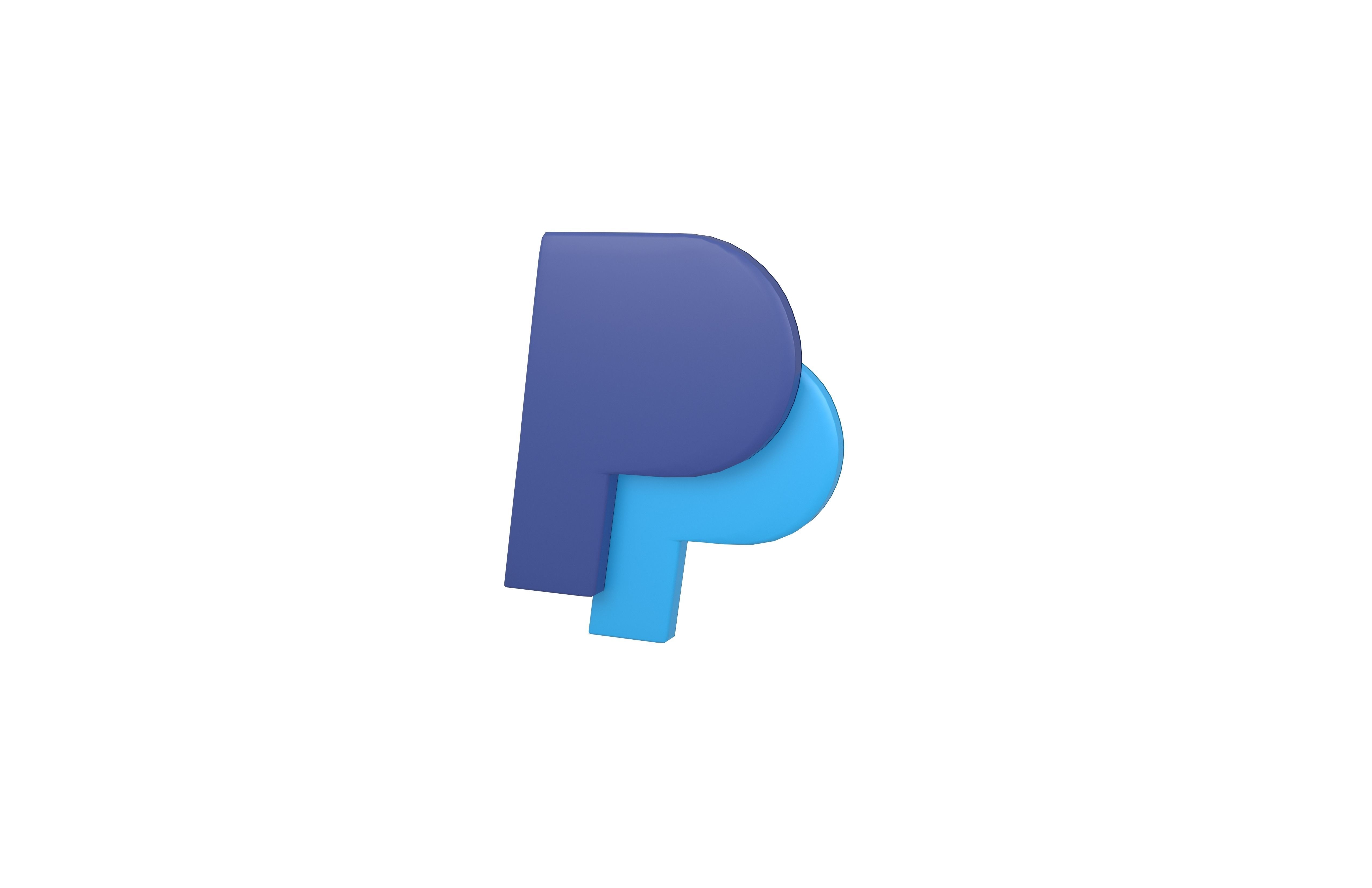 Paypal Logo v2 001 free VR / AR / low-poly 3D model | CGTrader