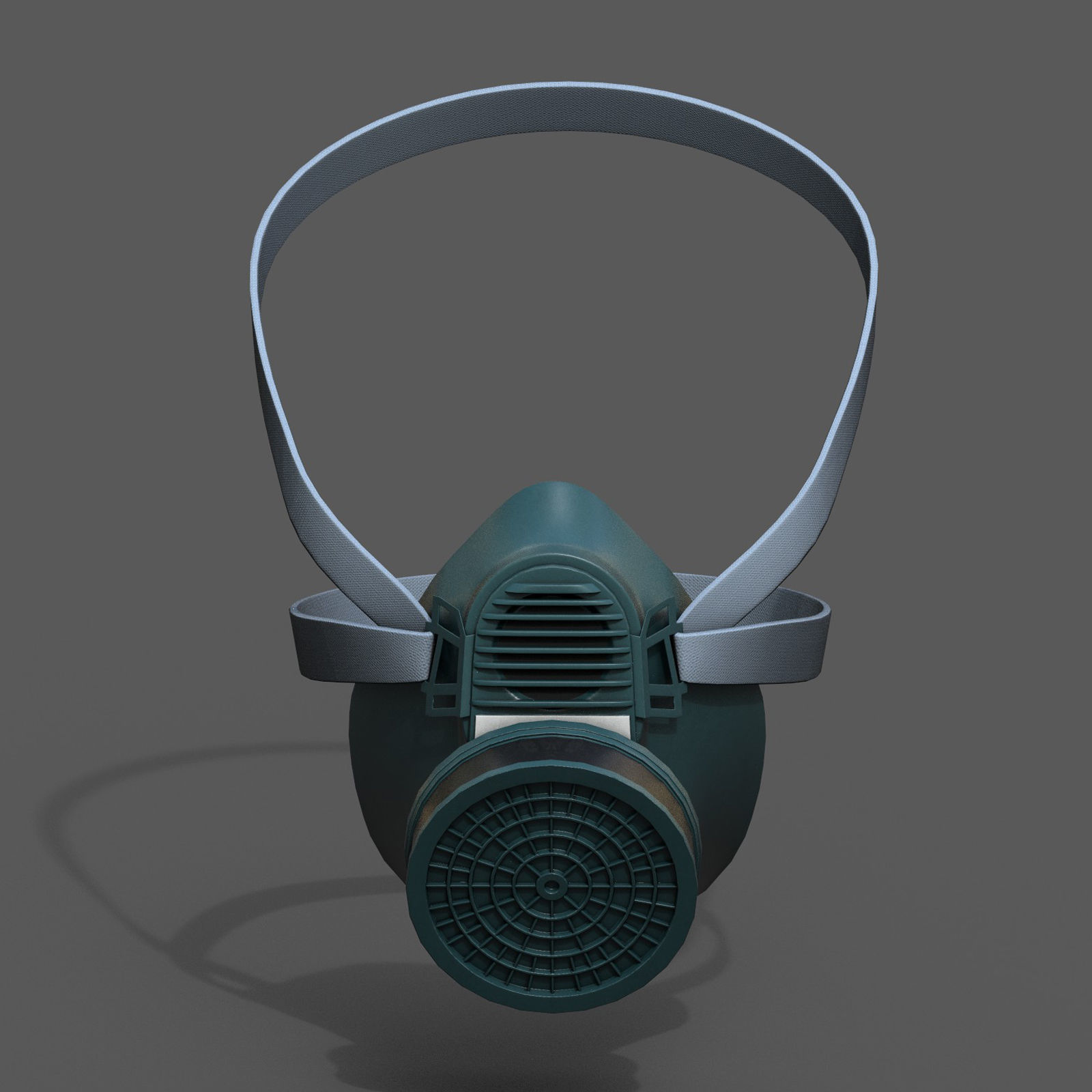 3D model Gas mask respirator plastic futuristic scifi VR / AR / low ...