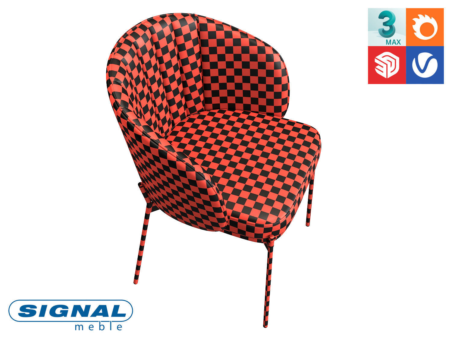 Chair Signal Prado Gray 3D model | CGTrader